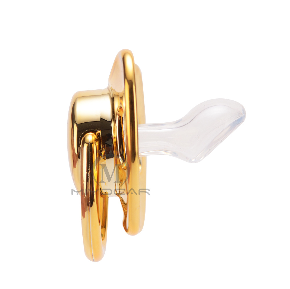MIYOCAR anniversary all bling pacifier and clip set rose gold Plated ...